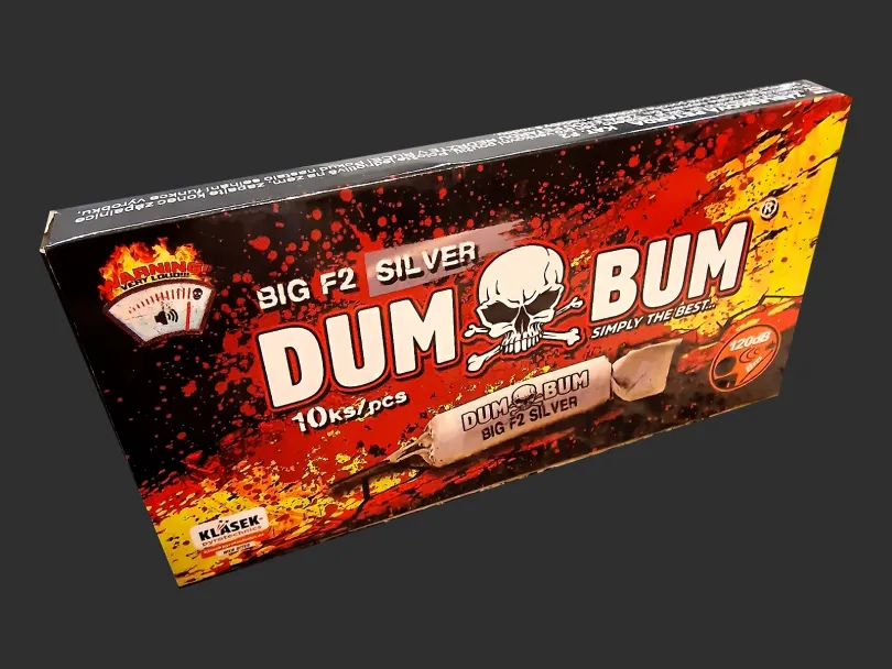 Petardy 10 szt. PSF2D DUM BUM BIG F2 SILVER - Tanie Fajerwerki